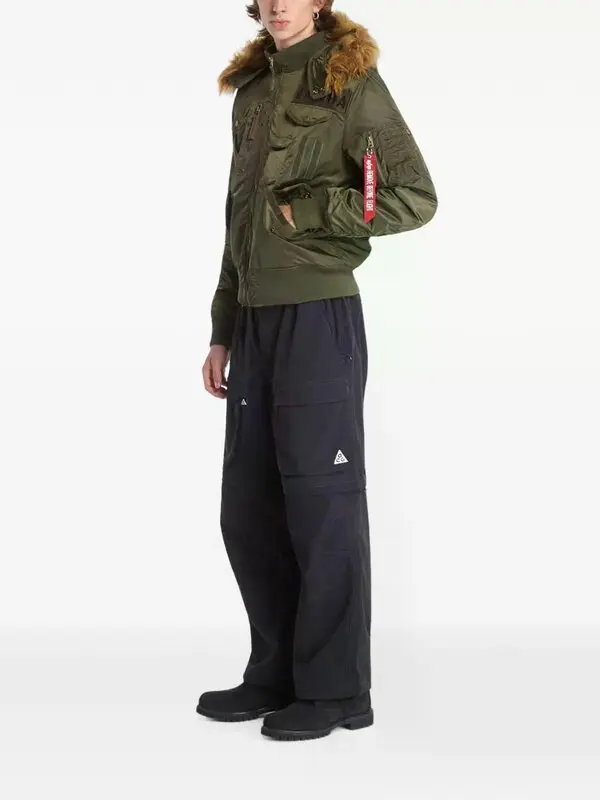 Alpha Industries Deflector Faux-fur-trim Bomber Jacket - Green