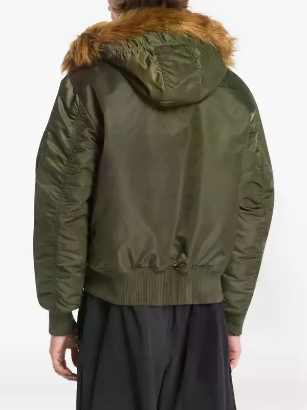 Alpha Industries Deflector Faux-fur-trim Bomber Jacket - Green