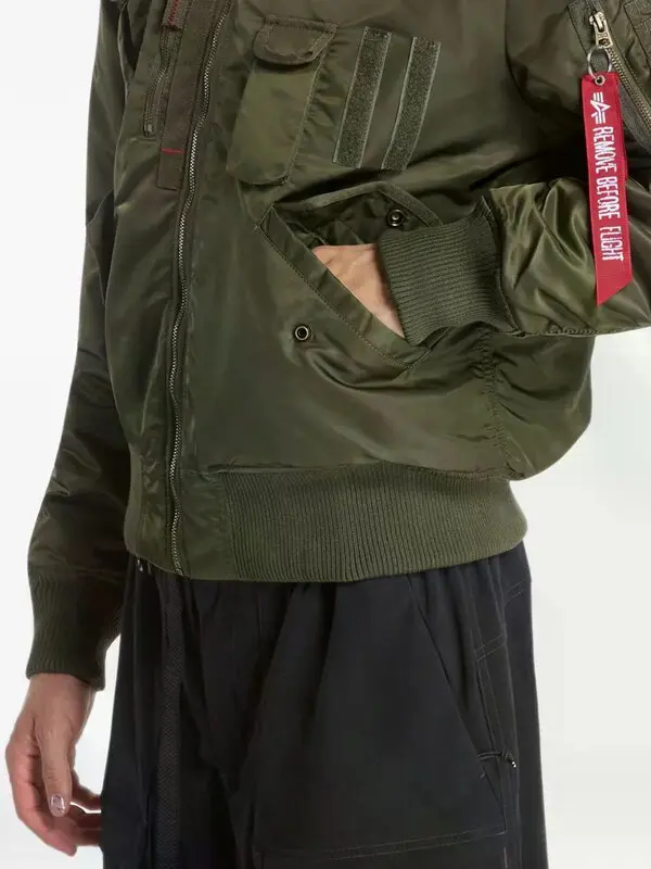 Alpha Industries Deflector Faux-fur-trim Bomber Jacket - Green