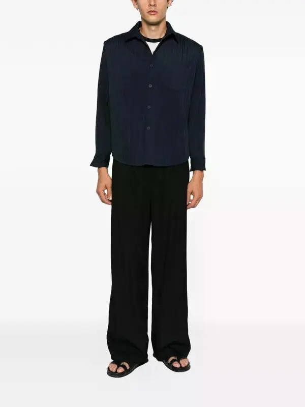 GONGDID DESIGN Plissé-effect Shirt