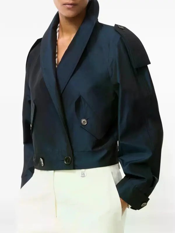 Burberry Cropped Silk Withington Jacket