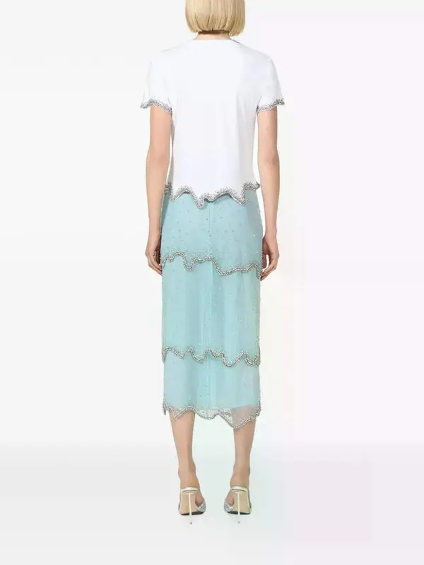 Costarellos Mirella Crystal-embellished Midi Skirt