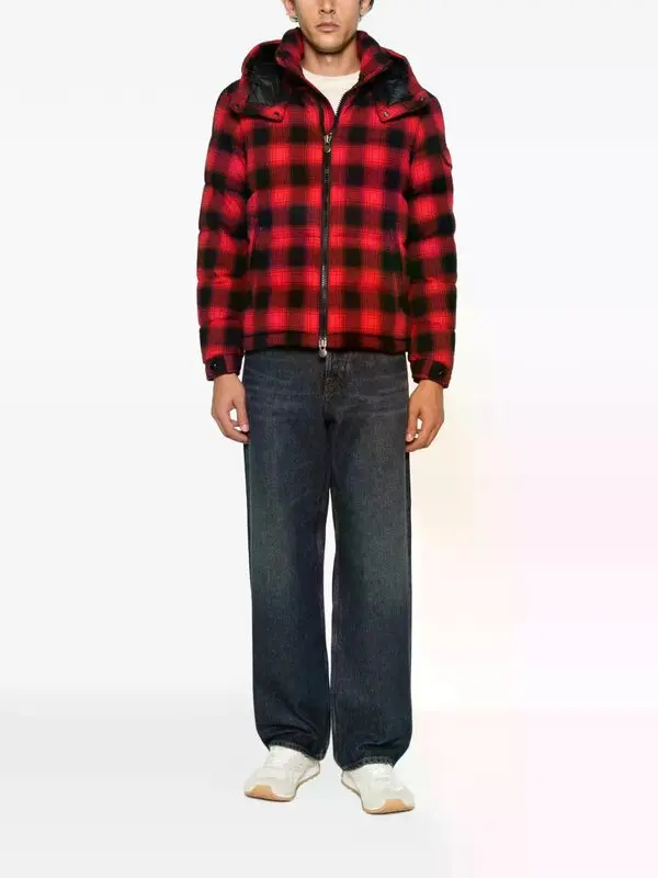 Moncler Airor Check Jacket - Red