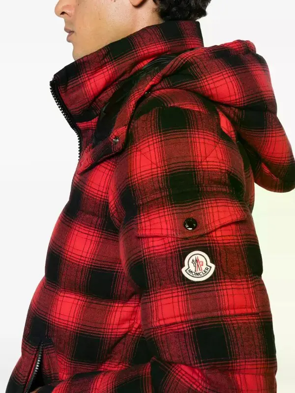 Moncler Airor Check Jacket - Red