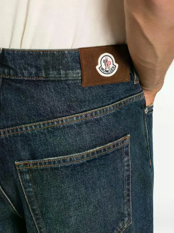 Moncler Stone-washed Straight-leg Jeans