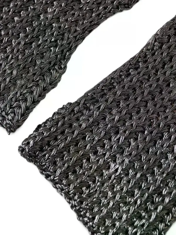 Dolce & Gabbana Distressed Knitted Fingerless Gloves