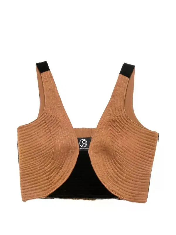 ROSANNA OCAMPO Arena Crop Top - Brown