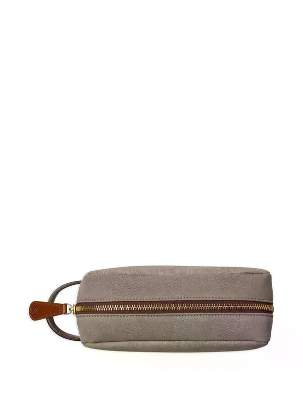 LA PORTEGNA Dopp Kit Leather-trim Wash Bag