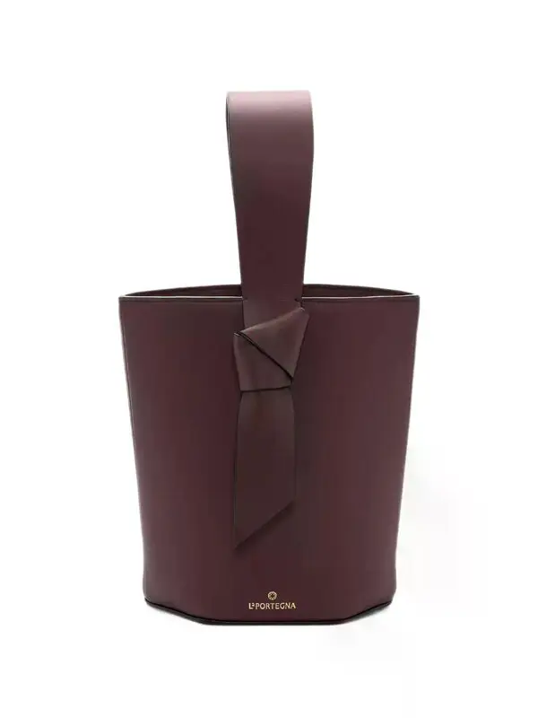 LA PORTEGNA Julieta Knotted Leather Tote Bag