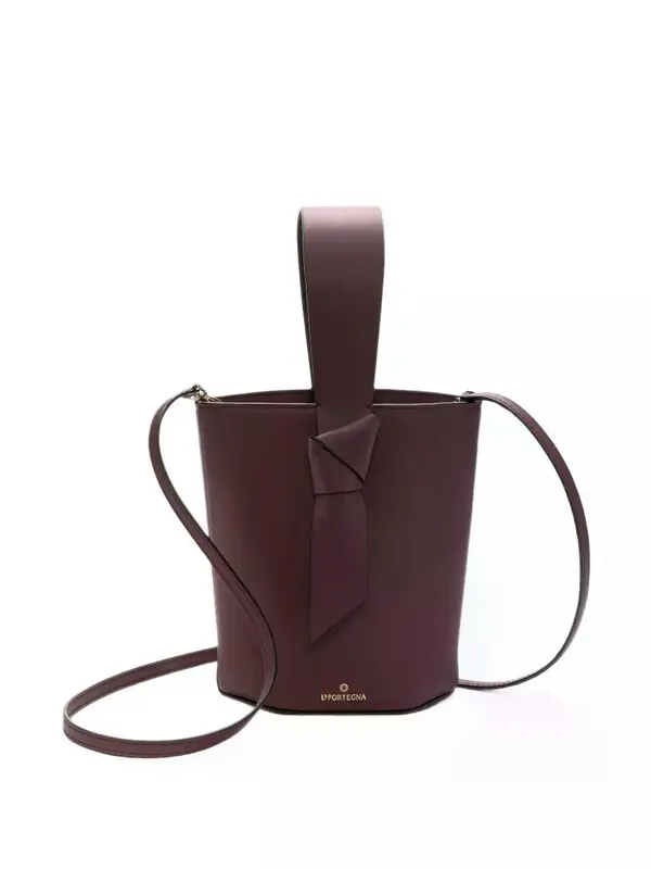 LA PORTEGNA Julieta Knotted Leather Tote Bag