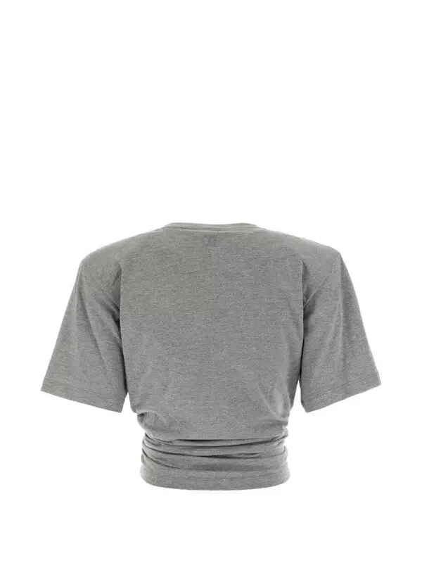 Magda Butrym Knot-detail Padded-shoulder T-shirt