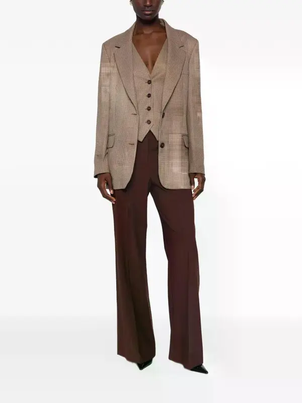MAR DE MARGARITAS Houndstooth-pattern Single-breasted Blazer