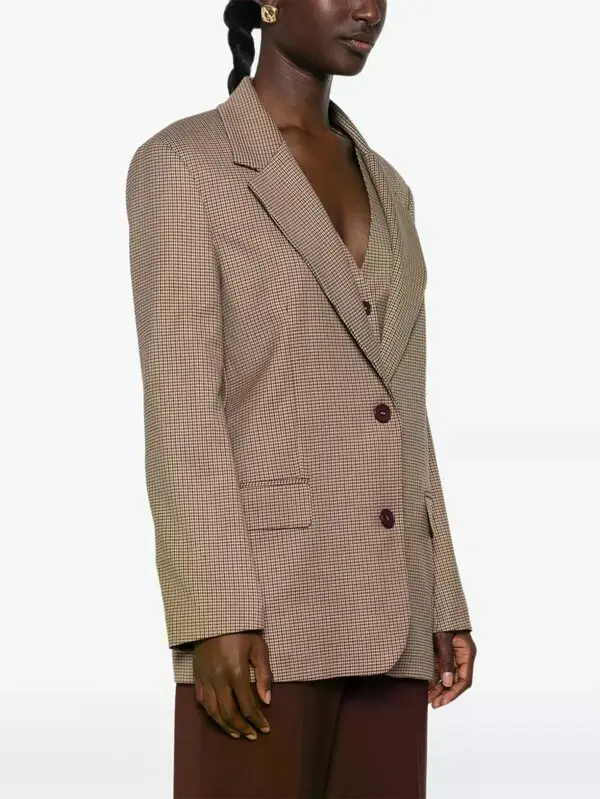 MAR DE MARGARITAS Houndstooth-pattern Single-breasted Blazer