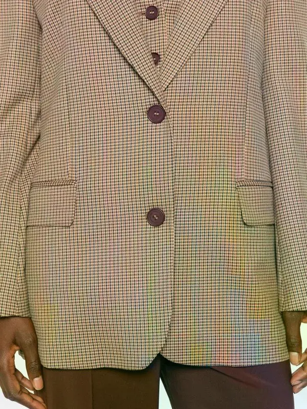 MAR DE MARGARITAS Houndstooth-pattern Single-breasted Blazer