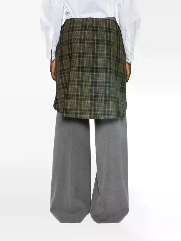Vivetta Check-panelled Wide-leg Trousers