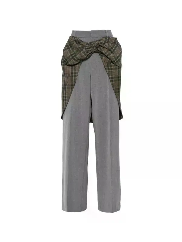 Vivetta Check-panelled Wide-leg Trousers