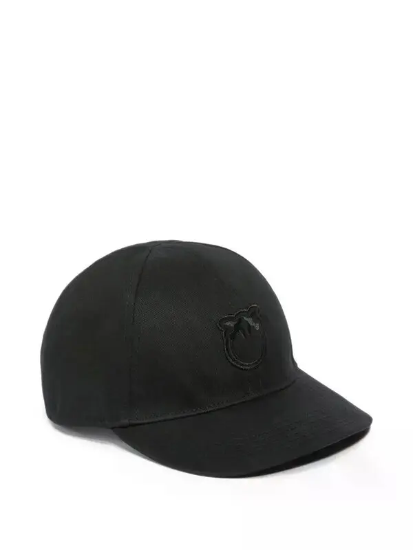 Pinko Cap With Peak And Love Birds Logo - Black