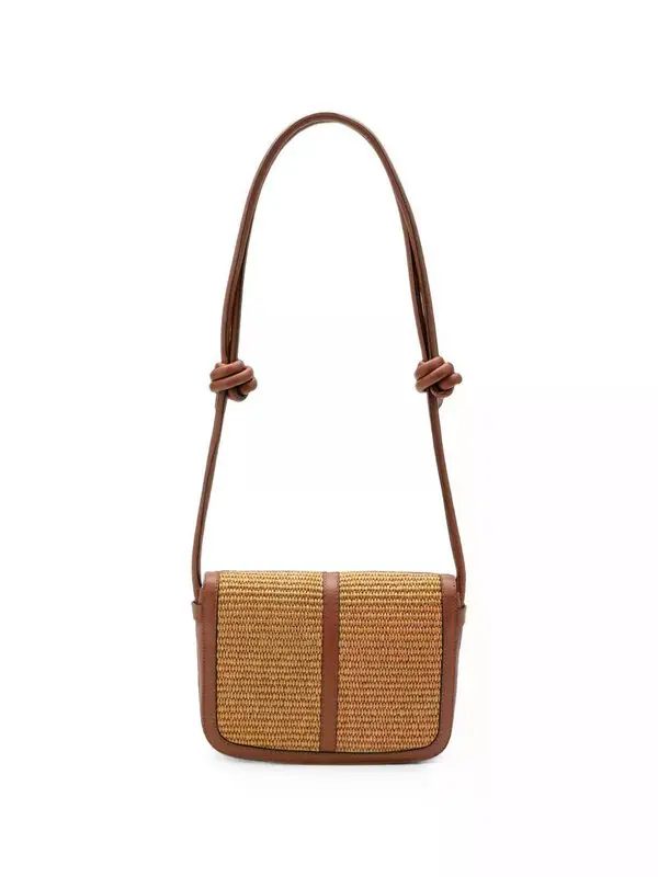 LA PORTEGNA Lucía Leather-trim Shoulder Bag