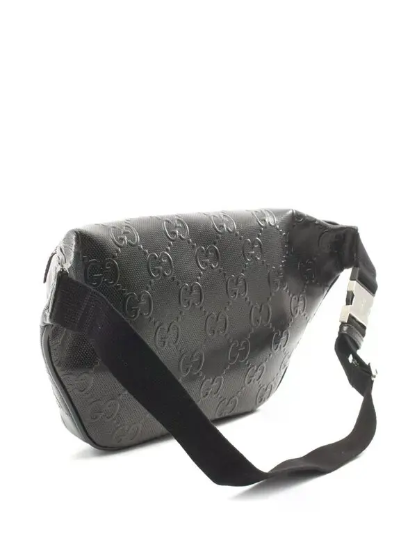 Gucci 2010s Gg Embossed Belt Bag - Black