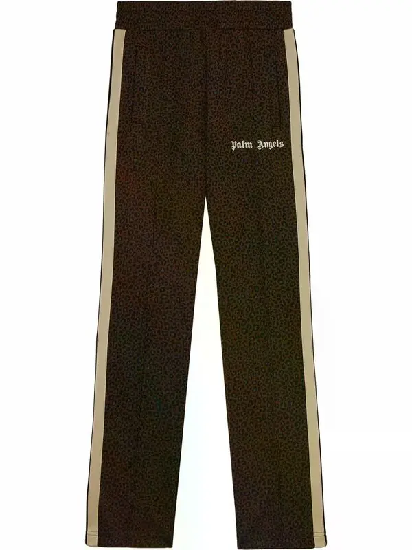 Palm Angels Leopard-jacquard Track Pants