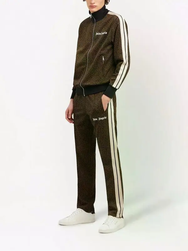 Palm Angels Leopard-jacquard Track Pants