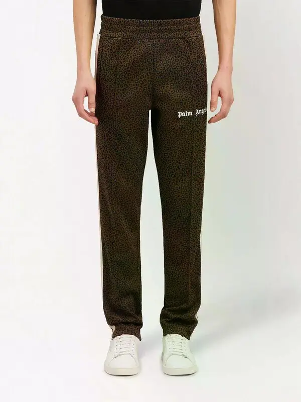Palm Angels Leopard-jacquard Track Pants