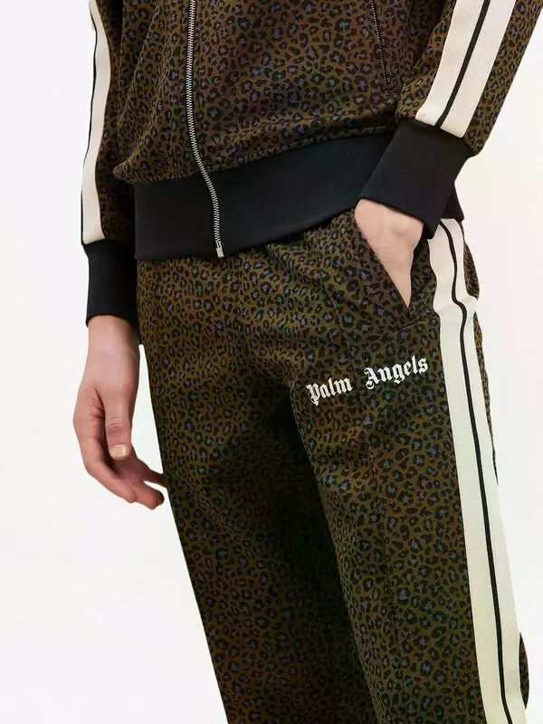 Palm Angels Leopard-jacquard Track Pants