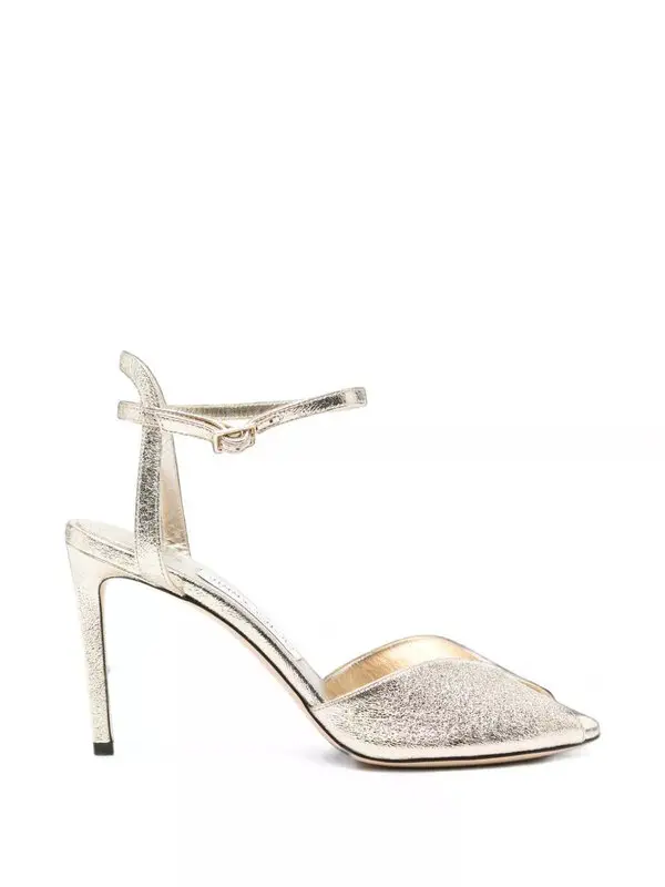 JIMMY CHOO Sacora 85 Metallic Sandals