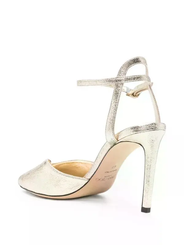 JIMMY CHOO Sacora 85 Metallic Sandals