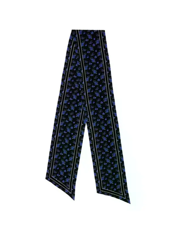 Chloé Folk Floral-print Silk Scarf - Black