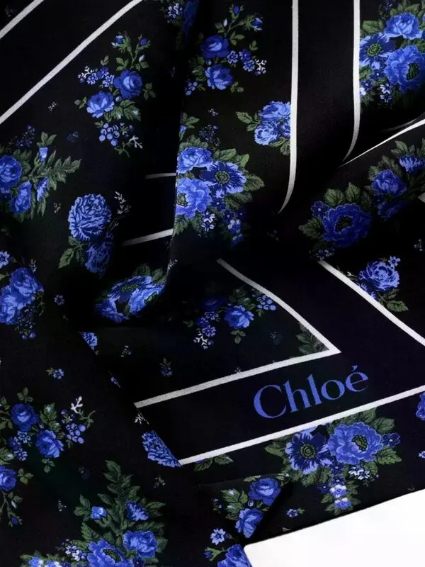 Chloé Folk Floral-print Silk Scarf