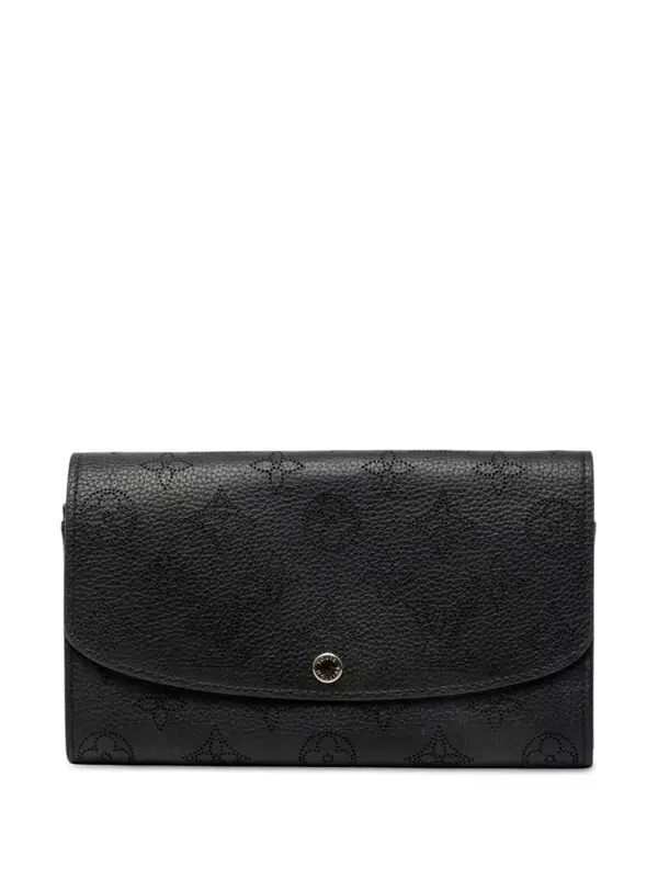 LOUIS VUITTON 2017 Monogram Mahina Iris Wallet Long Wallets