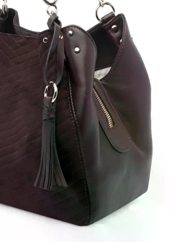 Liu Jo Chevron-quilted Tassel Tote Bag