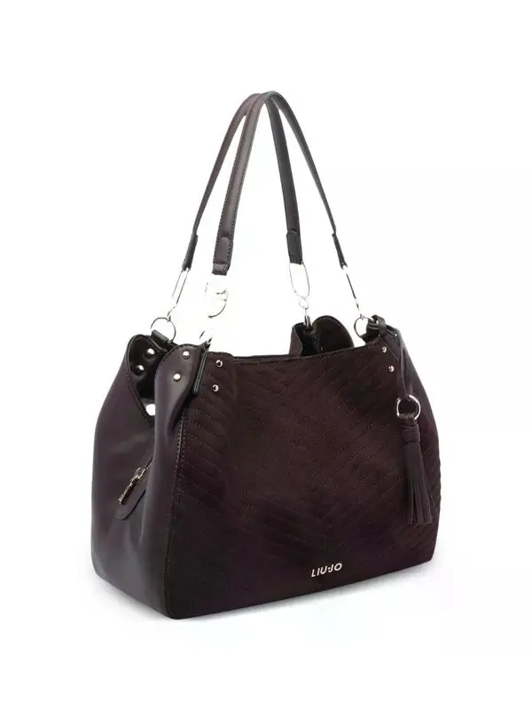 Liu Jo Chevron-quilted Tassel Tote Bag