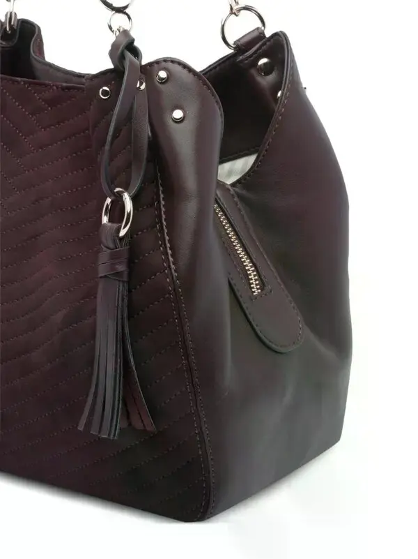 Liu Jo Chevron-quilted Tassel Tote Bag