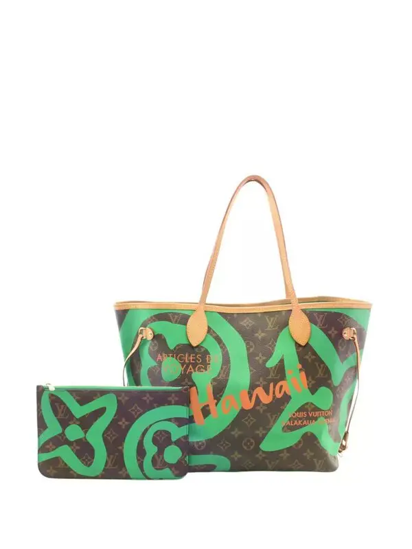 LOUIS VUITTON 2017 Limited Edition Hawaii Monogram Neverfull Mm Tote Bag