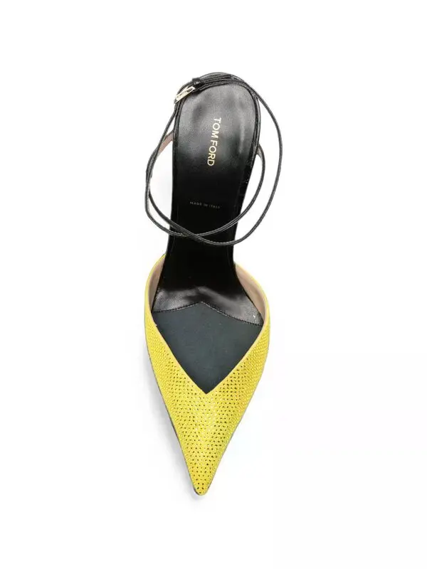 TOM FORD Crystal-embellished Leather Pumps