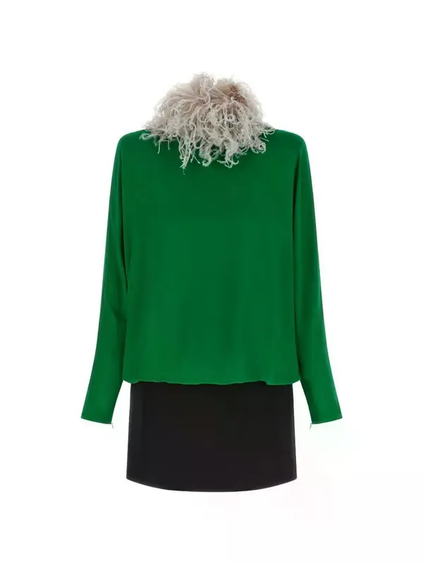 Valentino Garavani Feather-embellished Mini Dress