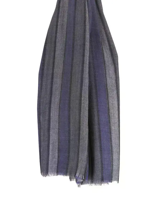 CHELSEY IMPORTS Striped Fringed Scarf