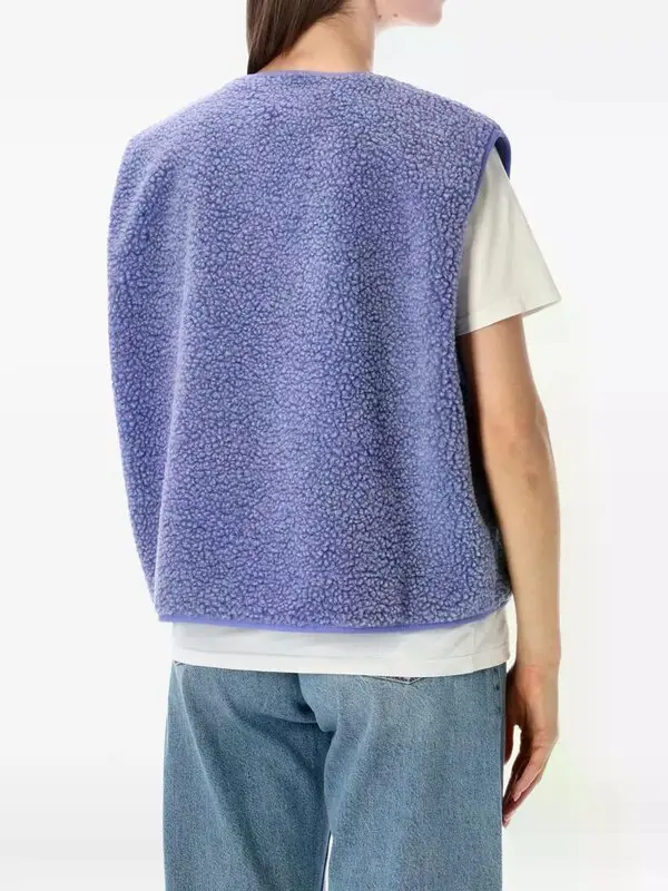 American Vintage Fleece Logo-patch Gilet - Purple