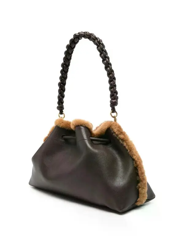 JIMMY CHOO Bon Bon Ew Shearling-trim Shoulder Bag