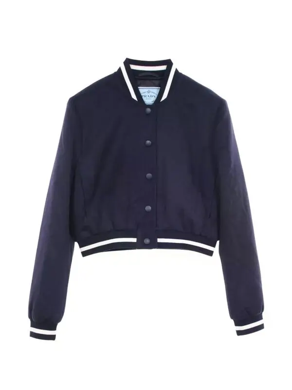 Prada 2010s Striped-trim Bomber Jacket