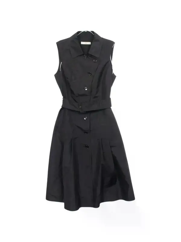 Prada 2010s Belted Sleeveless Midi Dress