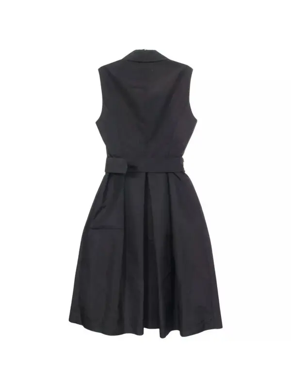 Prada 2010s Belted Sleeveless Midi Dress