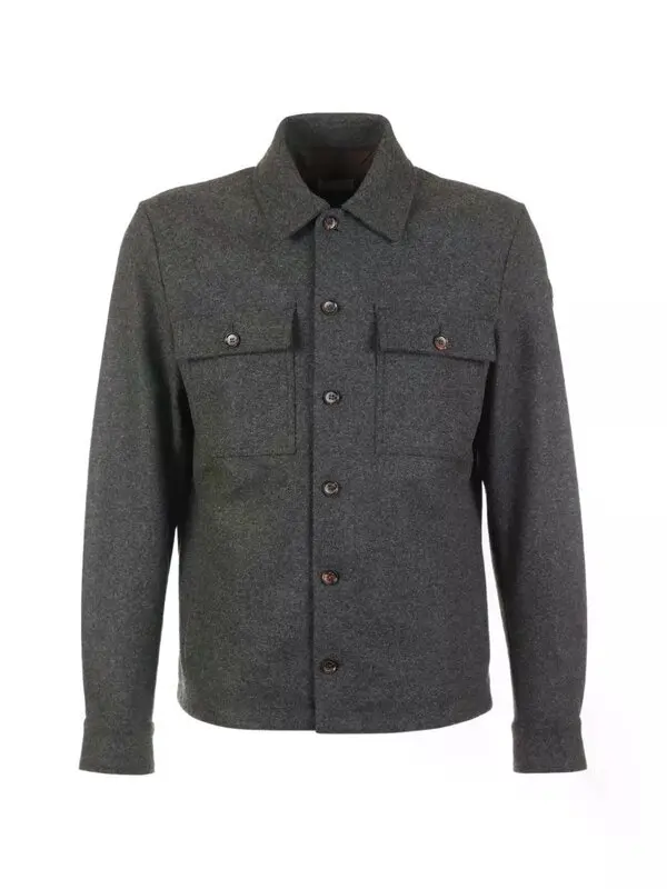 Moncler Logo-patch Button-up Shirt Jacket