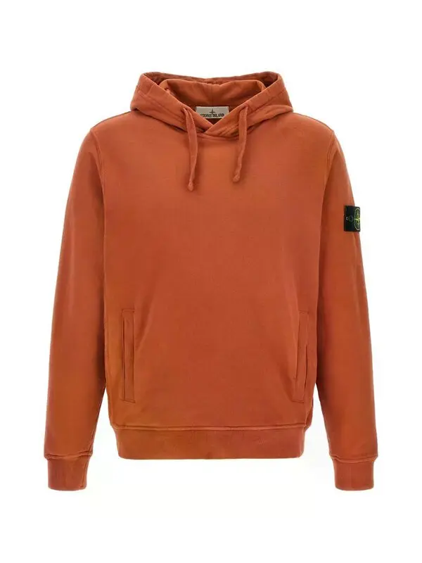 Stone Island 6100048 Brushed Organic Cotton Fleece Sweatshirt - Orange
