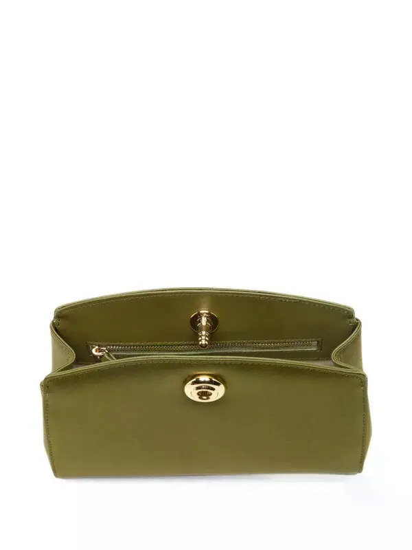 LIFFNER Satin Push-lock Clutch Bag - Green