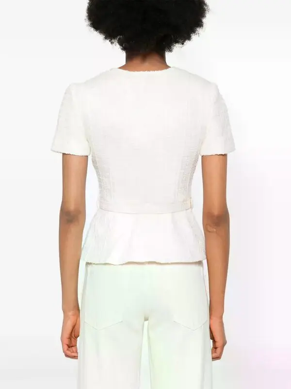 SELF-PORTRAIT U-neck Bouclé Top