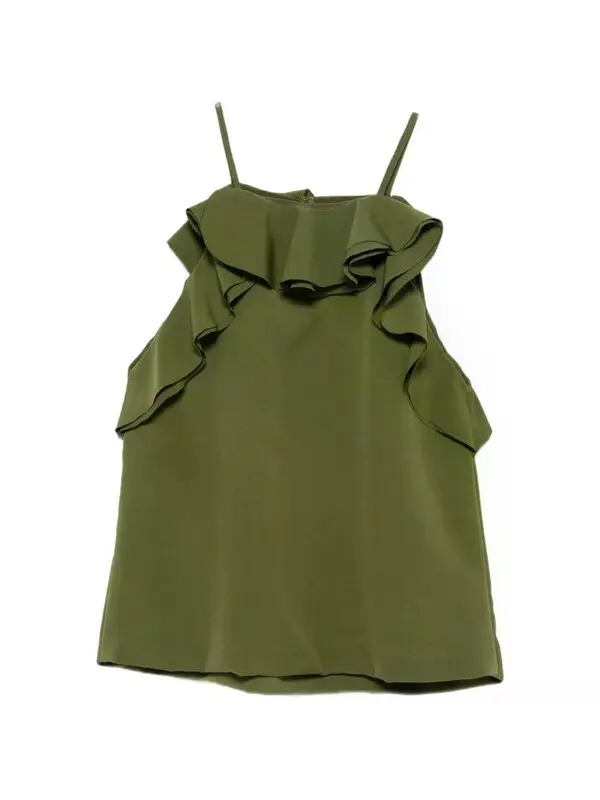 ROSANNA OCAMPO Alba Ruffled Halterneck Top