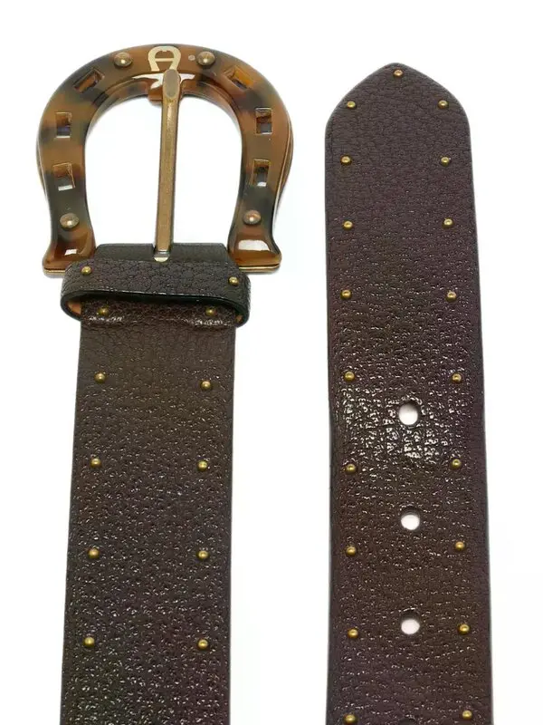 AIGNER Studded Buckle Belt